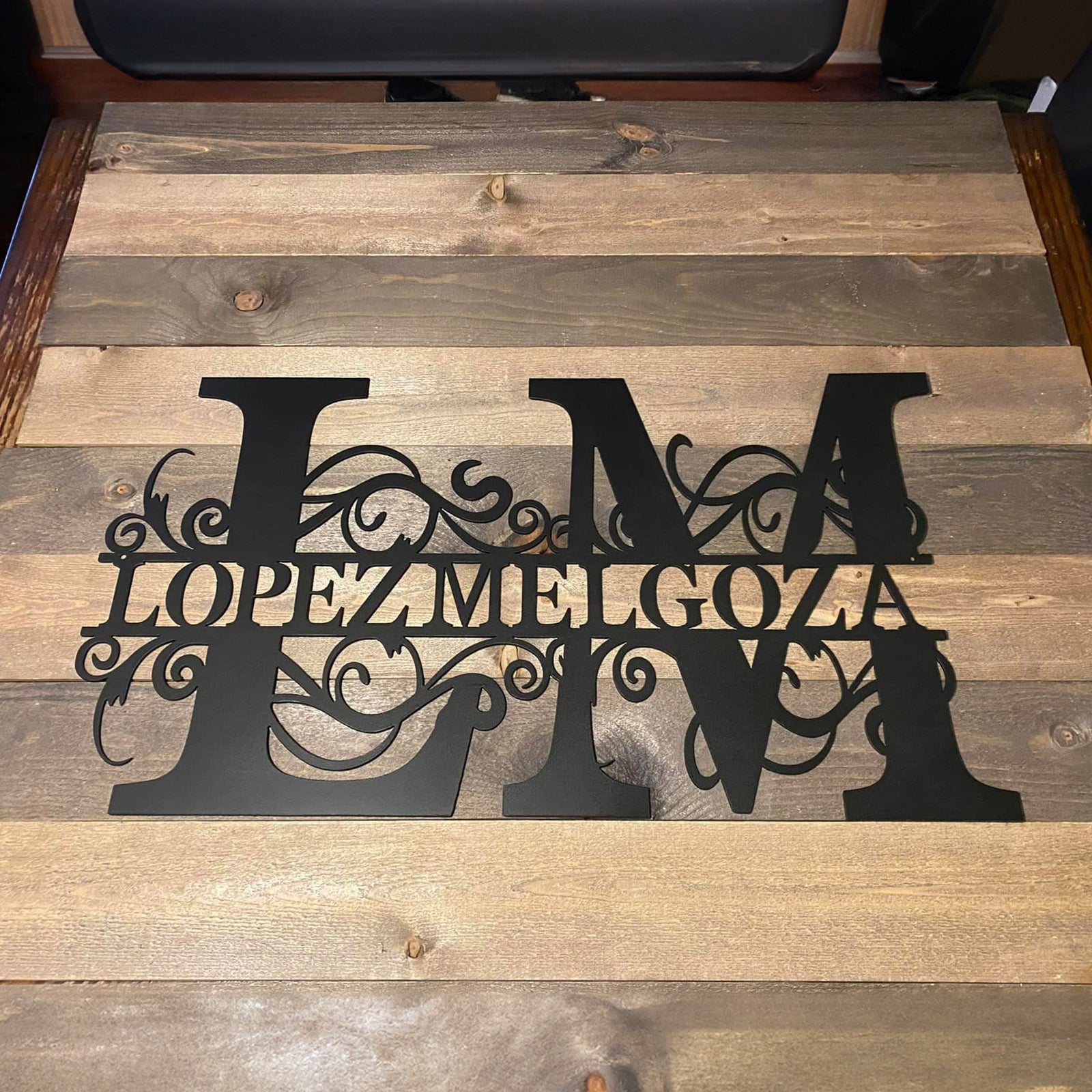 11 - Personalized Double Split Letter Wall Décor